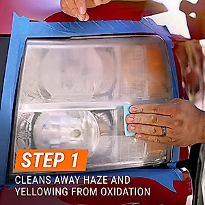 Car Headlights Cleaner Wipes by Armor All, Cleaning Wipes for Headlights for Cars, Trucks, Mortocycles, 6 Wipes Each