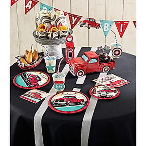 Creative Converting Vintage Red Truck Banner, 1 ct, 66" x 6"
