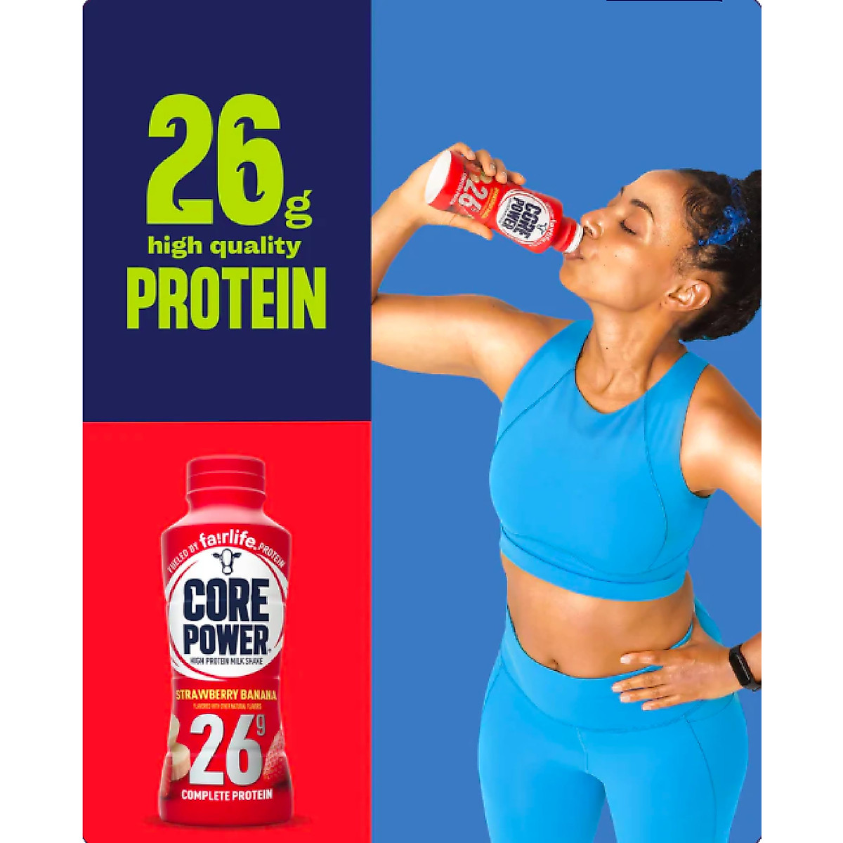 Niro Assortment | Fair Life Nutrition Plan Protein Shake | Chocolate, Vanilla, Strawberry | Includes 1 neoprene beverage sleeve | 10 Pack | Fair Life Protein Shakes Variety Pack