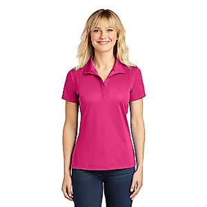 SPORT-TEK Women's Micropique Sport Wick Polo L Pink Raspberry