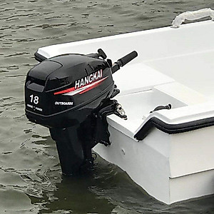 18HP 2-Stroke 246CC Outboard Boat Motors Boat Engine Marine Boat Engine W/Water Cooling System Short Shaft for Fishing Boat (2-Stroke 18HP)