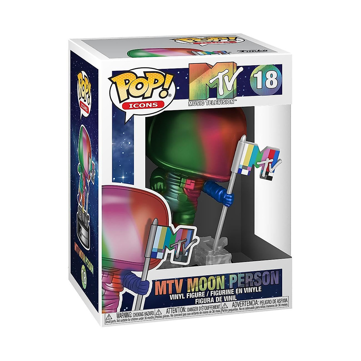 Funko POP Pop! Ad Icons: MTV - Rainbow Moon Person Multicolor One Size