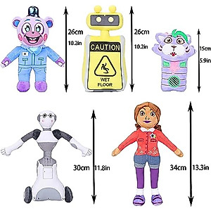 Yunnfumeiki 2023 New FNAF Security Breach Ruin Plush Toy, FNAF Plush Toys, Plush Doll Toys Kids Fan Favorite Gift Adult Birthday Gift (7pcs)