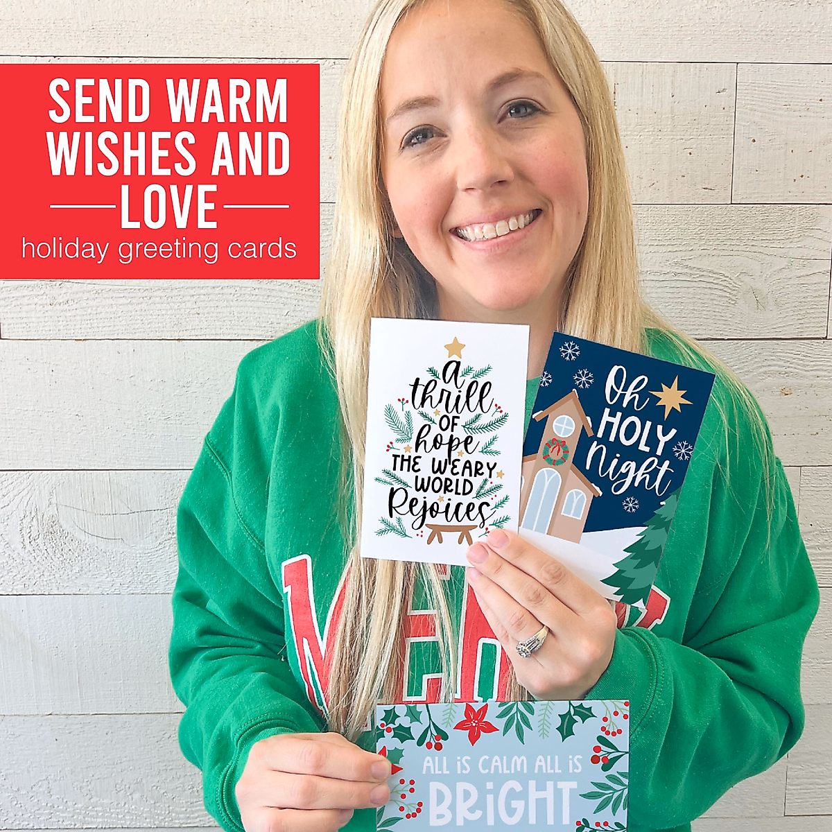 24 Doodle Religious Christmas Cards Boxed With Envelopes, 25 Holiday Party Invitations, Christmas Invite, 50 Holiday Greeting Cards, Blank Winter Postcard Set, Merry Christmas Cards