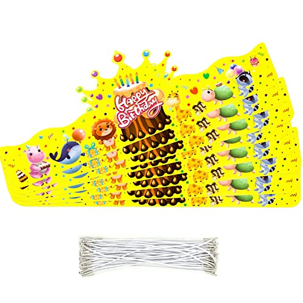 ceiba tree Birthday Crowns for Classroom Kids Bulk 30 Pcs Birthday Hats Students Birthday Party Hats Party Favors Fitted with Clasps