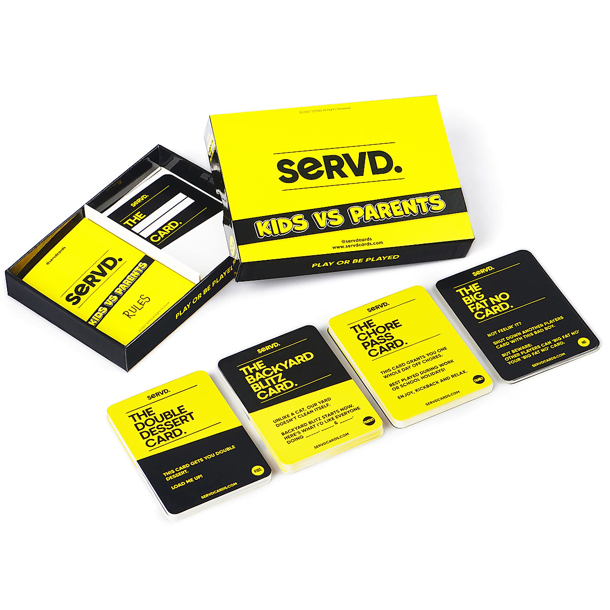 SERVD - Kids Vs Parents - The Hilarious Real-Life Family Card Game | The Ultimate Gift for Christmas, Birthday & Family Fun | Unique Family Strategy Game for Kids, Teens, Parents & Whole Family