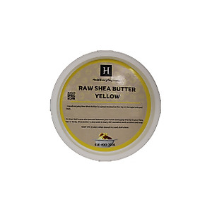 HalalEveryDay Raw Unrefined Grade A Soft and Smooth Yellow African Shea Butter from Ghana - Amazing quality and consistency - comes in a 16 oz Jar - Total weight approximately 14 oz