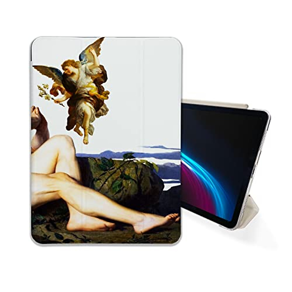 Cute Renaissance Angels Art case Compatible with iPad Mini Air Pro 7.9 8.3 9.7 10.2 10.9 11 12.9 inch Pattern Cover New 2022 2021 Trifold Stand 3 4 5 6 7 8 9 Generation 592 (10.2" 7/8/9 gen)
