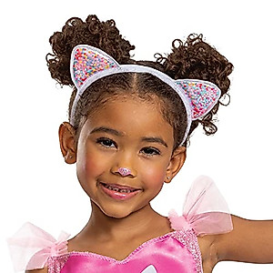 Cakey Cat Costume for Kids, Official Gabby's Dollhouse Costume and Cat Ears Headband, Toddler Size Medium (3T-4T)