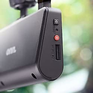 ONN Dual Dash Cam with Ultra-Wide Angle Lens, 3'' LCD Screen, Front 1080P Wide Angle Camera with 16GB SD Card, Supports 128GB max, Built in G-Sensor (Renewed), Black