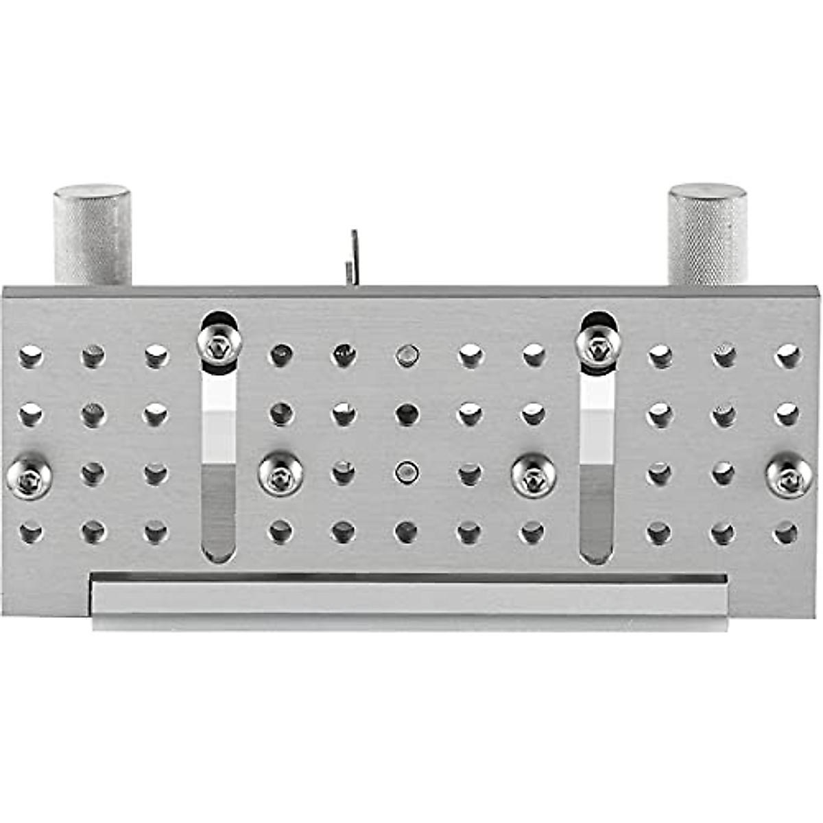 VEVOR Belt Grinder Knife Jig, 7.75" Length Sharpening Locator, 85°~115°Adjustable Angle, Belt Knife Sharpener Jig w/Dual Handles, Knife Making Angle Grind Guide for Belt Sander Machine, Regular