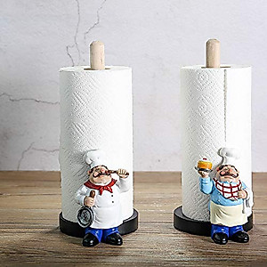 Kitchen Chef Decor Paper Towel Holder, Resin Crafts Display for Kitchen Cafe Western Restaurant Cake Shop Dessert Shop.