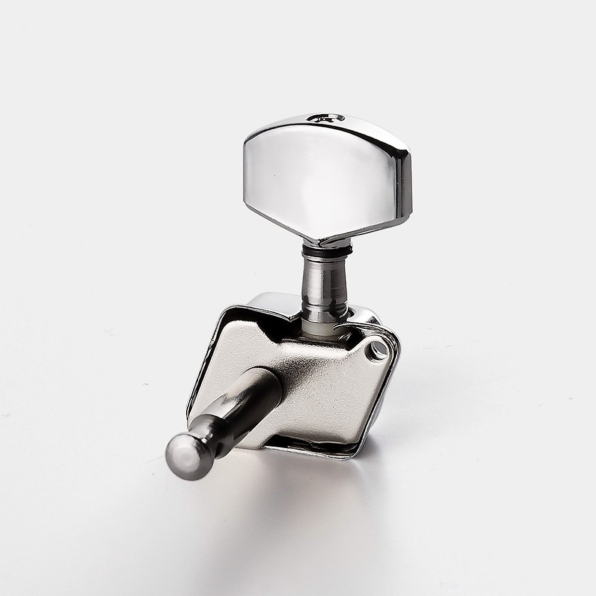 Vangoa 3L3R 6 Pieces Semi-closed Guitar String Tuning Pegs Tuner Machine Heads Knobs Tuning Keys for Acoustic or Electric Guitar, Chrome(Type B)