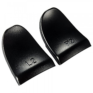 eXtremeRate Black 2 Pair Custom Trigger Extenders L2 R2 Buttons for PS4 Controller, Game Improvement Adjusters for PS4 Pro Slim Controller