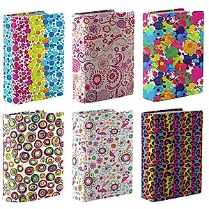 Kittrich BSJ-45106-12BJ Stretchable Book Covers, 6 Pack, Assorted Prints