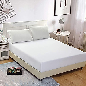 Bedecor Extra Deep Pocket Twin Fitted Sheet Only for 18 to 21 Inch Super Thick Mattress That Stay Tight,All Around Elastic Bottom,Doesn't Pop Off