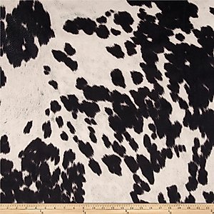 Udder Madness Cow Upholstery Black, Fabric by the Yard