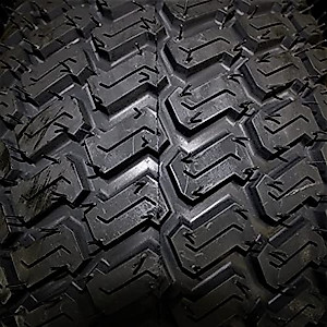 (Set of 4) White Steel Wheels with 18x9.50-8 4 Ply Turf Tires for Golf Cart and Lawn and Garden Equipment