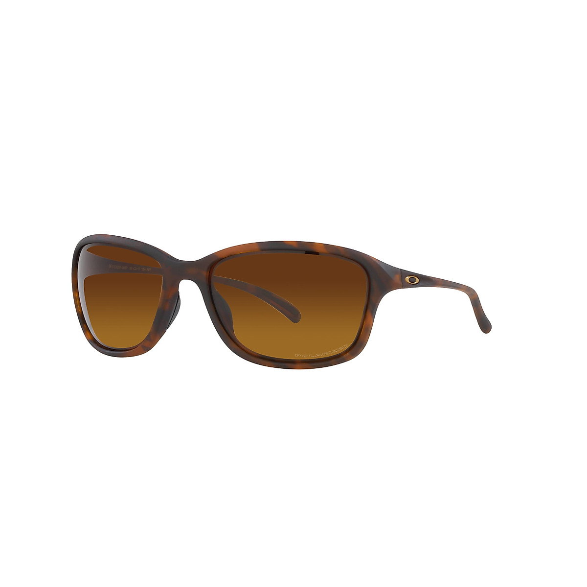 Oakley Woman Sunglasses Matte Brown Tortoise Frame, Brown Gradient Polarized Lenses, 59MM
