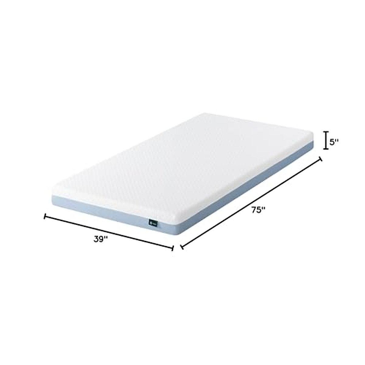 ZINUS 5 Inch Cooling Essential Memory Foam Mattress [New Version], Twin, Fiberglass Free, Medium Feel, Cooling Airflow Memory Foam, Certified Safe Foams & Fabric, Mattress in A Box