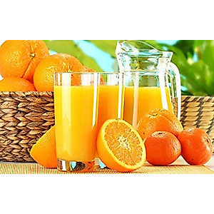 Kasmoire Citrus Lemon Orange Juicer, Manual Hand Squeezer with Built-in Measuring Cup and Strainer, 8OZ, Yellow