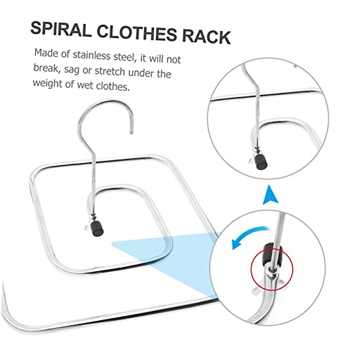 Housoutil 2pcs Swivel Hanger Hangers for Clothes Heavy Duty Garment Rack Quilt Hanger Quick-Drying Rack Spiral Shaped Clothes Drying Rack Quilt Blanket Hanging Rack Quilt Hanging Shelf Sock