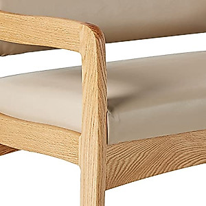 Wooden Mallet DWBA3-1 Valley Bariatric Guest Chair, Light Oak/Cream