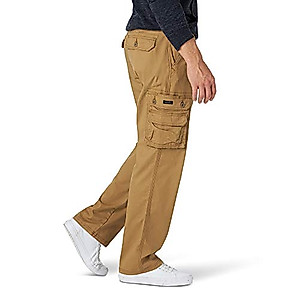 Lee Men's Wyoming Relaxed Fit Cargo Pant, Bourbon, 42W x 30L