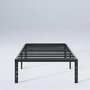 Vengarus 14 Inch Metal Platform Bed Frame-Twin XL Size Bed Frame,Steel Slat Support,No Box Spring Needed,Mattress Foundation,Easy Assembly,Under Bed Storage,Twin XL Bed Frame,Black