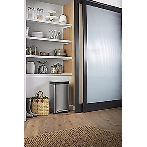 KOHLER 8 Gallon Tall Hands-Free Kitchen Step Can, Trash Can with Foot Pedal, Quiet-Close Lid, Stainless Steel, K-20941-ST