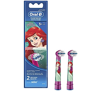 Oral-B Kids Extra Soft Replacement Brush Heads featuring Disney Princesses, Ages 3+, 2 count