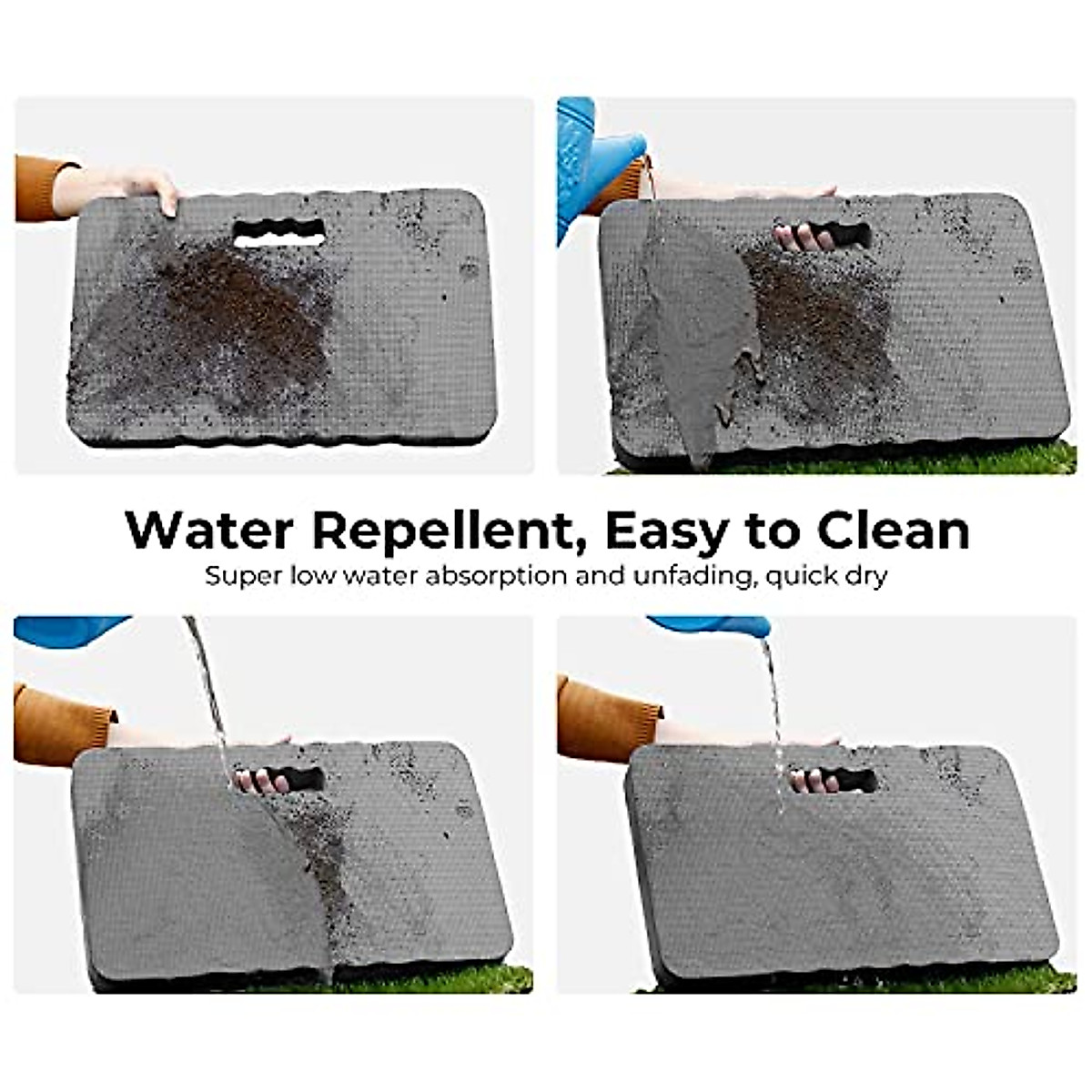 Ohuhu Extra Thick Kneeling Pad, 17x11x1.5 Inch Gardening Knee Pads Kneeling Foam Mat with Comfortable Surface, Water Resistant Large Knee Cushion Supplies for Garden Work Baby Bath Yoga Exercise