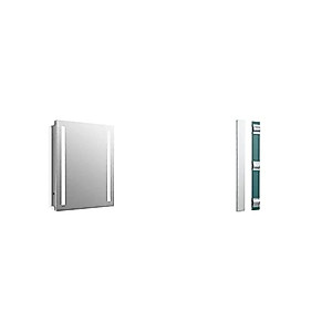 Verdera 24 in. x 30 in. Surface-Mount Lighted Medicine Cabinet & 99012-NA K-99012-NA Verdera Side Mirror Kit for Surface Mount Installation, 30.00 x 3.44 x 1.13 inches
