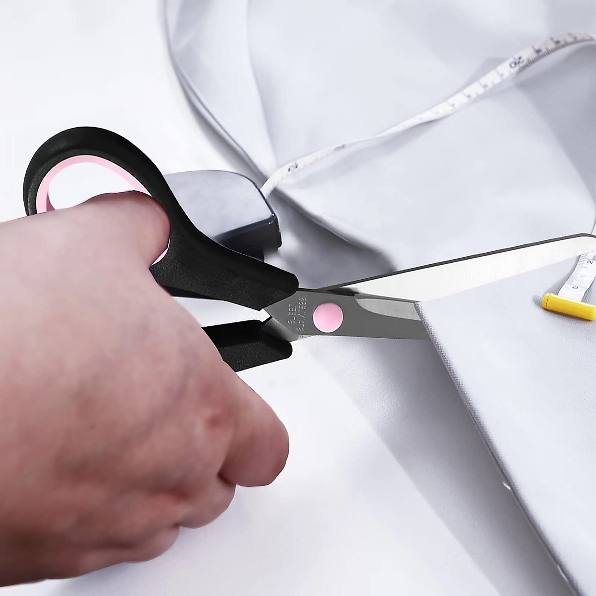 Pink Scissors,ACOSEA 8" Scissors All Purpose with Sharp Stainless Steel Blades and Comfort-Grip Handles,Sturdy Sharp Scissors for Office,Home,School,Sewing,Craft Supplies,Right/Left Handed 3PCS