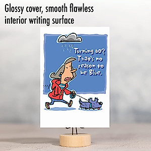 NobleWorks - 60th Birthday Greeting Card with 5 x 7 Inch Envelope (1 Card) - No Reason to be Blue 8202