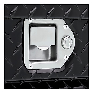 UWS TBS-69-SL-LP-BLK Black Single Lid Slim Line Aluminum Low Profile Toolbox with Beveled Insulated Lid