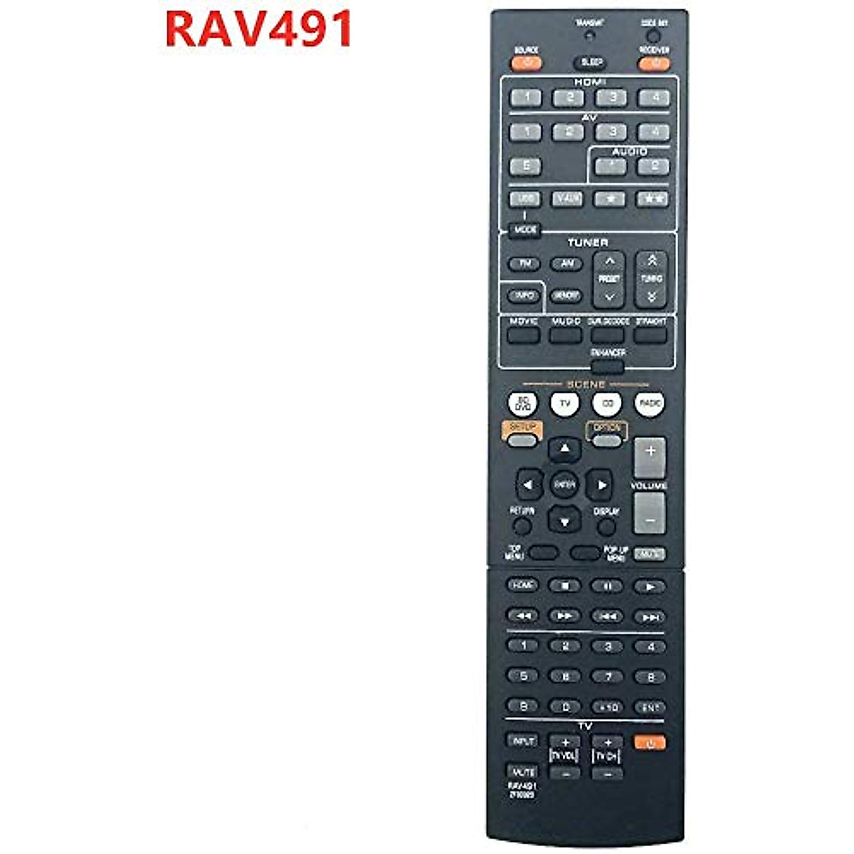 General Remote Control Fit for ZA113500 HTR-3065 HTR-3066 HTR-3066BL RX-V373 RAV461 RAV462 RAV332 RAV304 for Yamaha Receiver