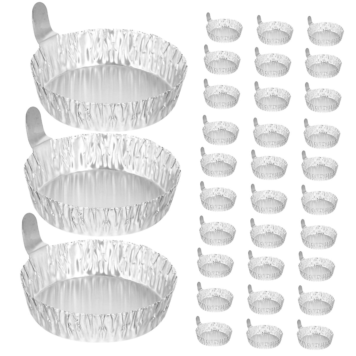 SEWOART 50Pcs Aluminum Foil Weighing Plates Disposable Weighing Trays for Labs Sample Weighing Pans Lightweight Aluminum Foil Pans for Accurate Measurements