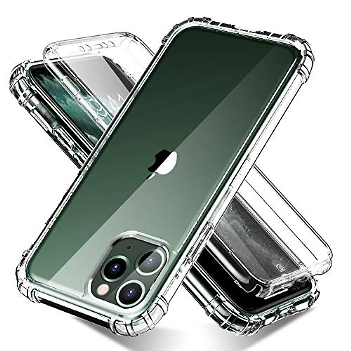 BAISRKE Case Cover for iPhone 11 Pro Max,[Built in Screen Protector] Dual Layer Full Body Shockproof High Impact Protective Phone Case Cover for iPhone 11 Pro Max 6.5 inch - Clear