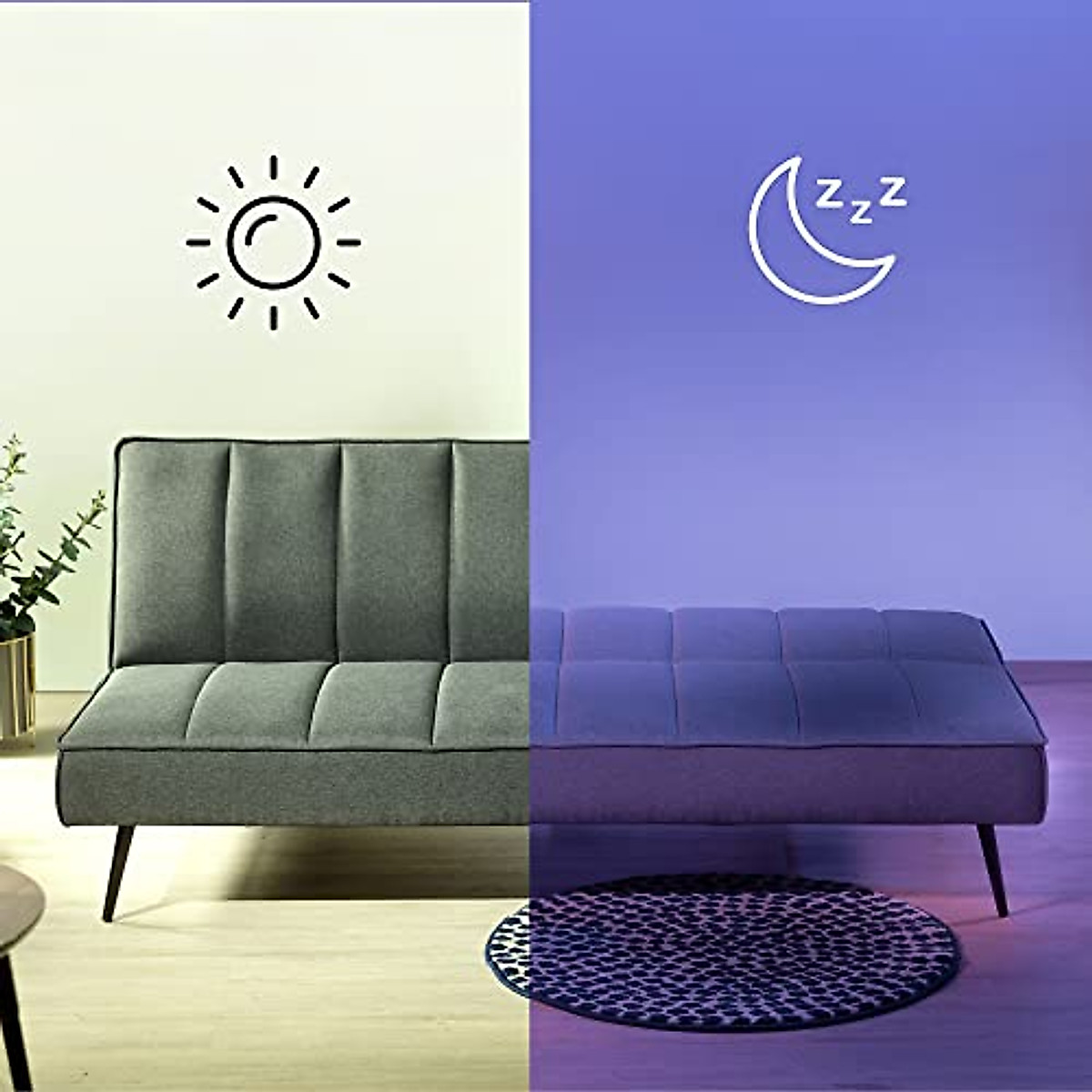 ZINUS Quinn Sleeper Sofa / Convertible Sofa / Futon / 2 in 1 Folding Sofa Bed for Apartments, Guest Rooms, and Compact Spaces