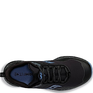 Saucony Women's Peregrine Ice+3 Trail Running Shoe, Black/Summit, 8.5