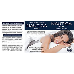 Nautica Home, 6" Relieve Innerspring Hybrid Mattress, Quilted Memory Foam Cover, High Density Comfort Latex Foam Layer with Bonnell Support Coil Springs Base