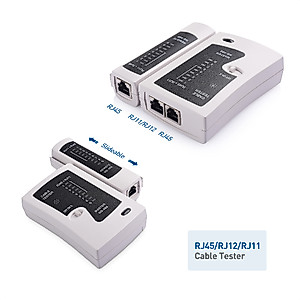 Cable Matters 7-in-1 Network Tool Kit with RJ45 Ethernet Crimping Tool, Punch Down Tool, Punch Down Stand, Cable Tester, RJ45 Connectors, RJ45 Boots, and Wire Strippers - Carrying Case Included