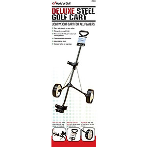 Jef World Of Golf Deluxe Steel Golf Cart, Black