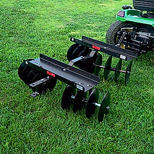 Brinly DD-551-A Sleeve Hitch Adjustable Tow Behind Disc Harrow, 39" by 40"