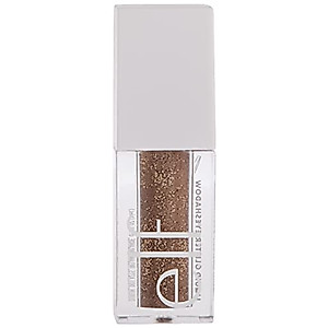 e.l.f., Liquid Glitter Eyeshadow, Long Lasting, Quick-Drying, Opaque, Gel-Based Formula, Creates High-Impact, Multi-Dimensional Eye Looks, Copper Pop, 0.10 Fl Oz