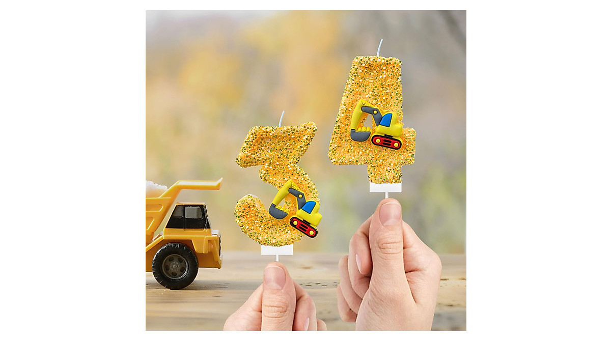 Construction Birthday Candles - Perfect for Construction Themed Parties