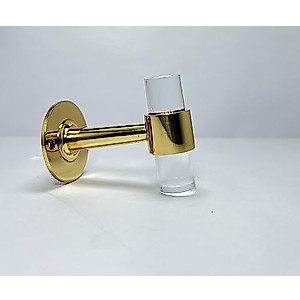 Morco Deco Brass Lucite Robe Hook Handmade Bathroom Kithcen Towel Hook Lucite Brass Coat Hook Hangers Storage Hook (Polished Brass)