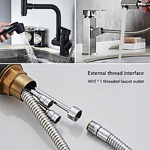 Spray Hose for Kitchen Faucets, Pull Down Replacement, Kitchen Sink Faucet Pull-Out Spray Replacement Hose， 59-inch Chrome Finish