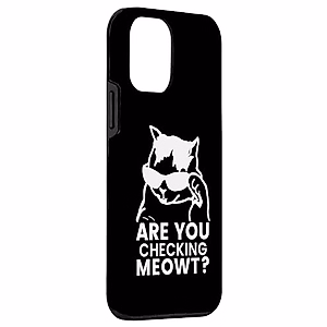iPhone 12 mini Funny Cat Pun Are You Checking MEOWT? Case